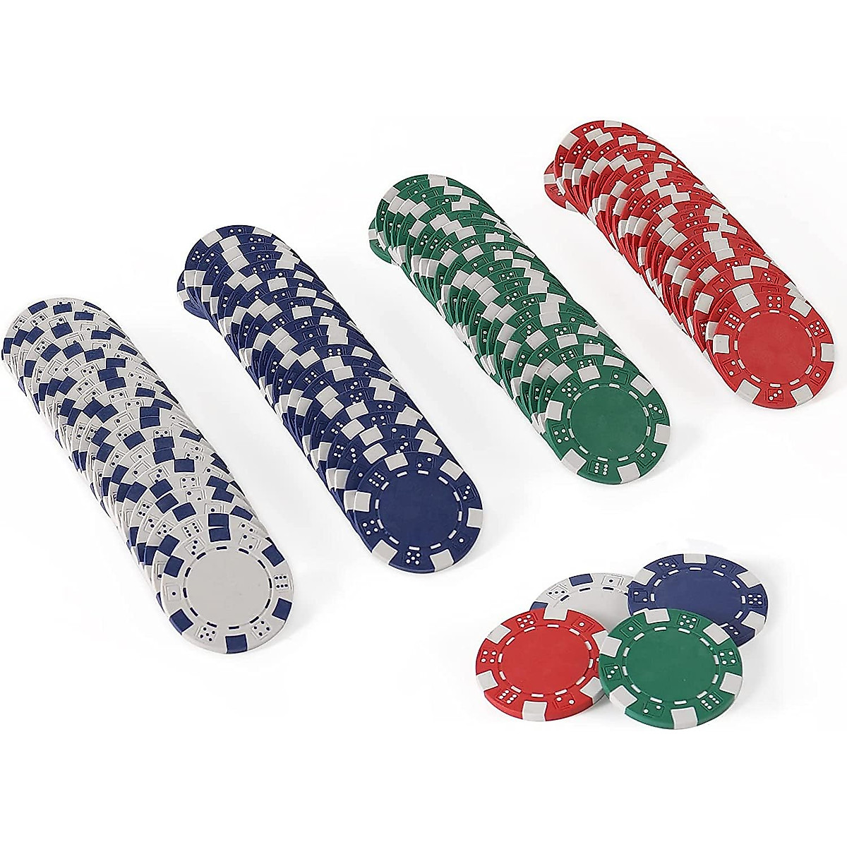 LUOBAO Poker Chips,Poker Chips Set for Card Board Game,11.5 Gram,for Texas Hold'em, Blackjack,Card Club or Late Night Poker Games