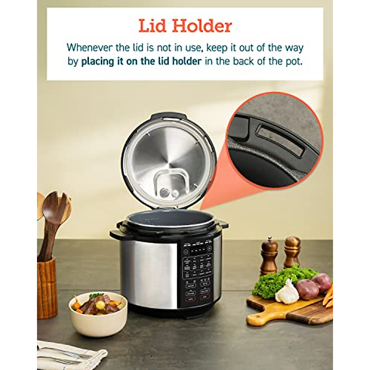 COSORI Electric Pressure Cooker, 9-in-1 Multi Cooker, 13 Presets, Rice Cooker, Slow Cooker, Sauté, Sous Vide, Sterilizer with Cookbook & Online Recipes, Dishwasher Safe, 1100W, Stainless Steel, 6QT