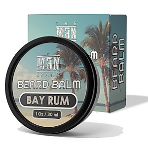 The Man Brand - Bay Rum Beard Balm with Shea Butter and Beeswax - 1 oz Leave-in Conditioner and Styling Balm for Men