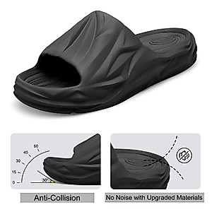Spesoul Cloud Slides for Men Women Soft Foam Slide Sandals Open Toe Recovery Pillow Slippers for House Shower Pool Beach Indoor Outdoor 11.5-12.5 Wide Women/10.5-11.5 Wide Men