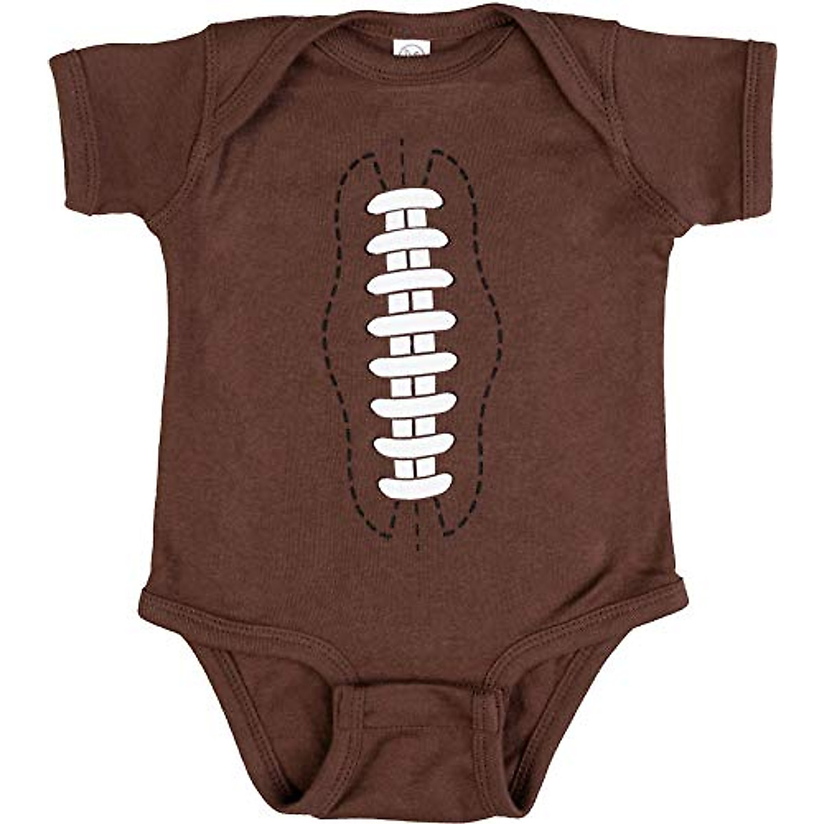 Ann Arbor T-shirt Co. Baby Football | Funny Infant Newborn 6M 12M One Piece Romper Sports Joke Humor-(1piece,NB) Brown