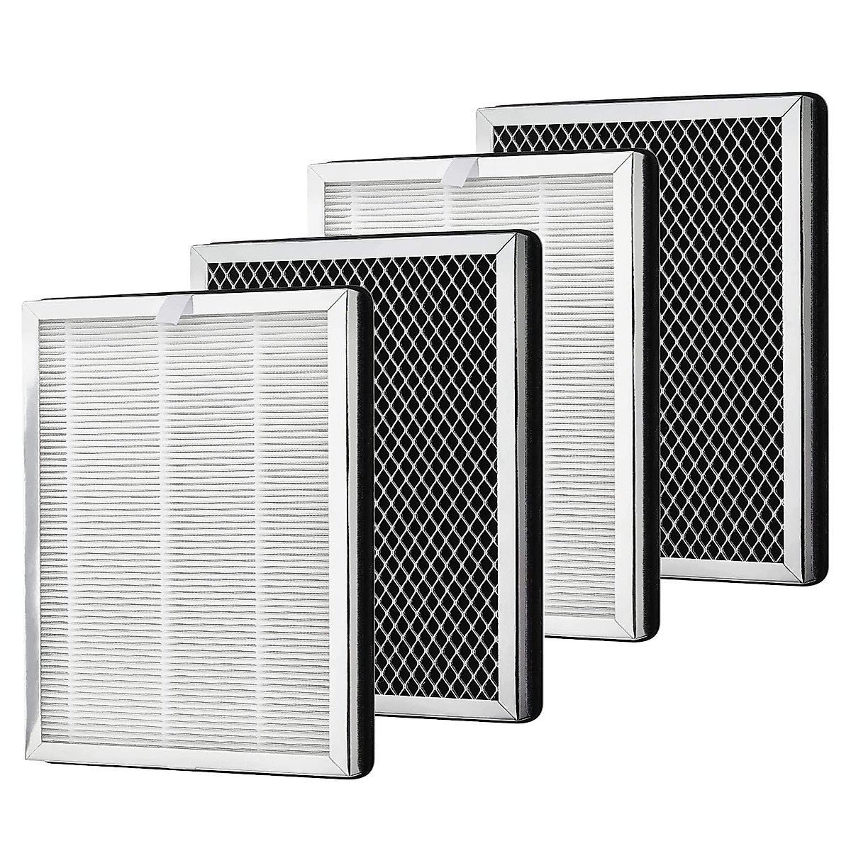 LINNIW 4 Pack MA-25 Replacement Filter Compatible with MA-25 3-in-1 Filters, True HEPA and Activated Carbon (2 Set, 4 Pack