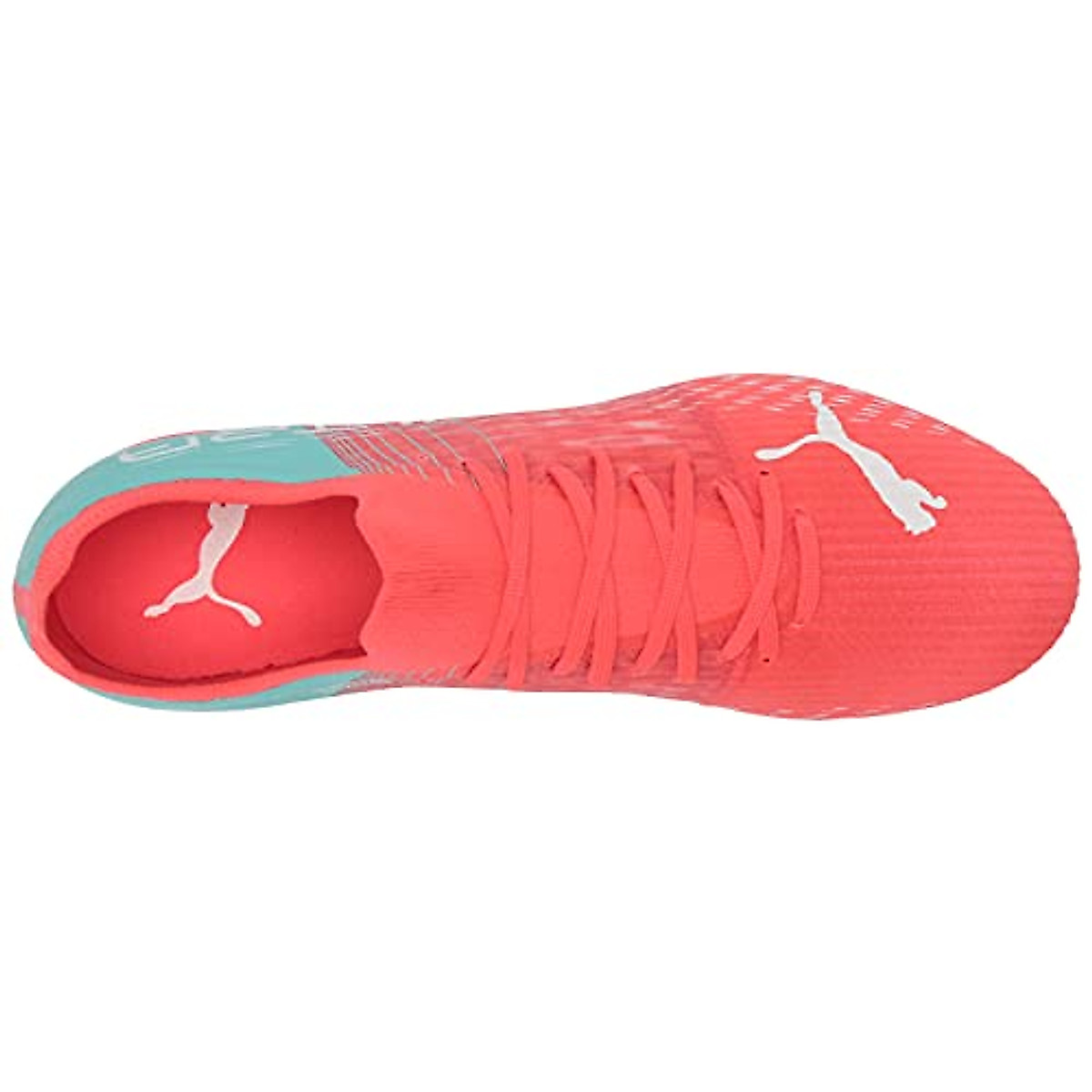 Puma Women's Ultra 3.3 Firm Ground Soccer Shoe, Sunblaze-White-Elektro Aqua, 5.5