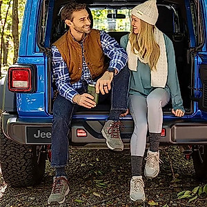 Jeep Women's Wool Blend Logo Crew Socks 1 Pair Pack, Tan, Women's Shoe Size: 5-11