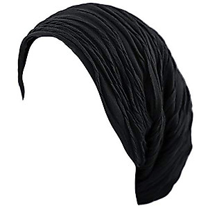The Hat Depot 200h2800 Premium Quality Baggy Wrinkled Slouchy Beanie (1. 2800 - BLACK)
