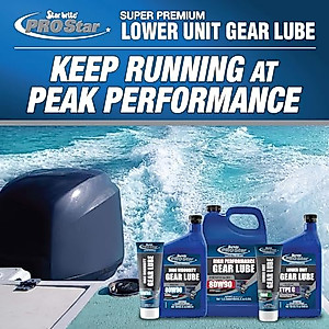 STAR BRITE High Viscosity Lower Unit Gear Lube 80W90 - Anti-Wear, Rust & Corrosion Inhibitors, Ideal for Outboard Motors & Stern Drives - 32 OZ (027032)