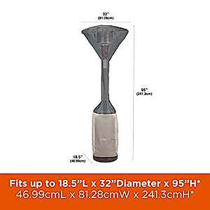 MODERN LEISURE 3025 Renaissance Ultralite Outdoor Stand Heater Water Resistant (32 W x 18.5 D x 95 H inches) Patio Furniture Cover, Gray