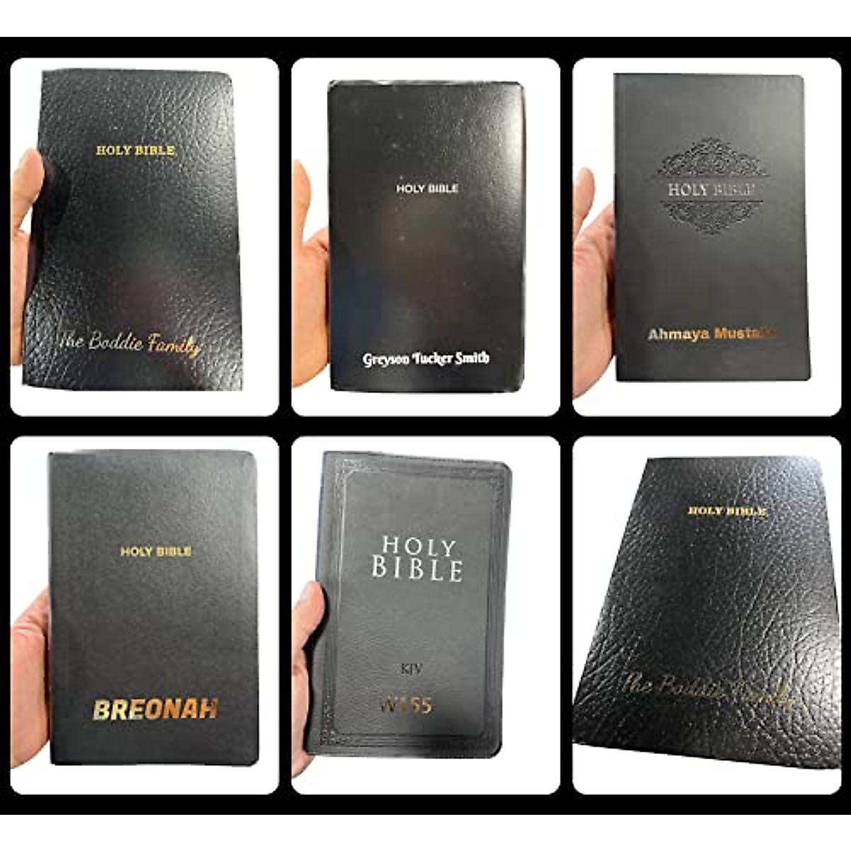 Personalized Bible with Custom Name or Text, KJV, King James Version, Gift Edition Faux Leather, Burgundy