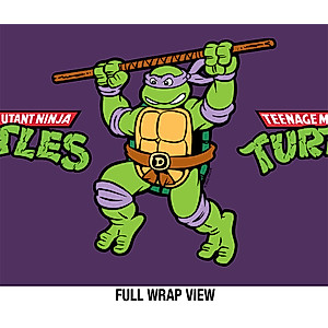 Teenage Mutant Ninja Turtles TMNT OFFICIAL Donnie And Logo 24 oz Insulated Canteen Water Bottle, Leak Resistant, Vacuum Insulated Stainless Steel with Loop Cap