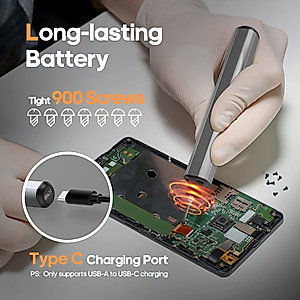 AM ARROWMAX Electric Screwdriver, 102 in 1 Precision Screwdriver Set w/ 96 Magnetic Bits, Red Dot, IF Winning Design, Rechargeable Mini Cordless Screwdriver for Phone, Laptop, Watch, RC (Space Grey)