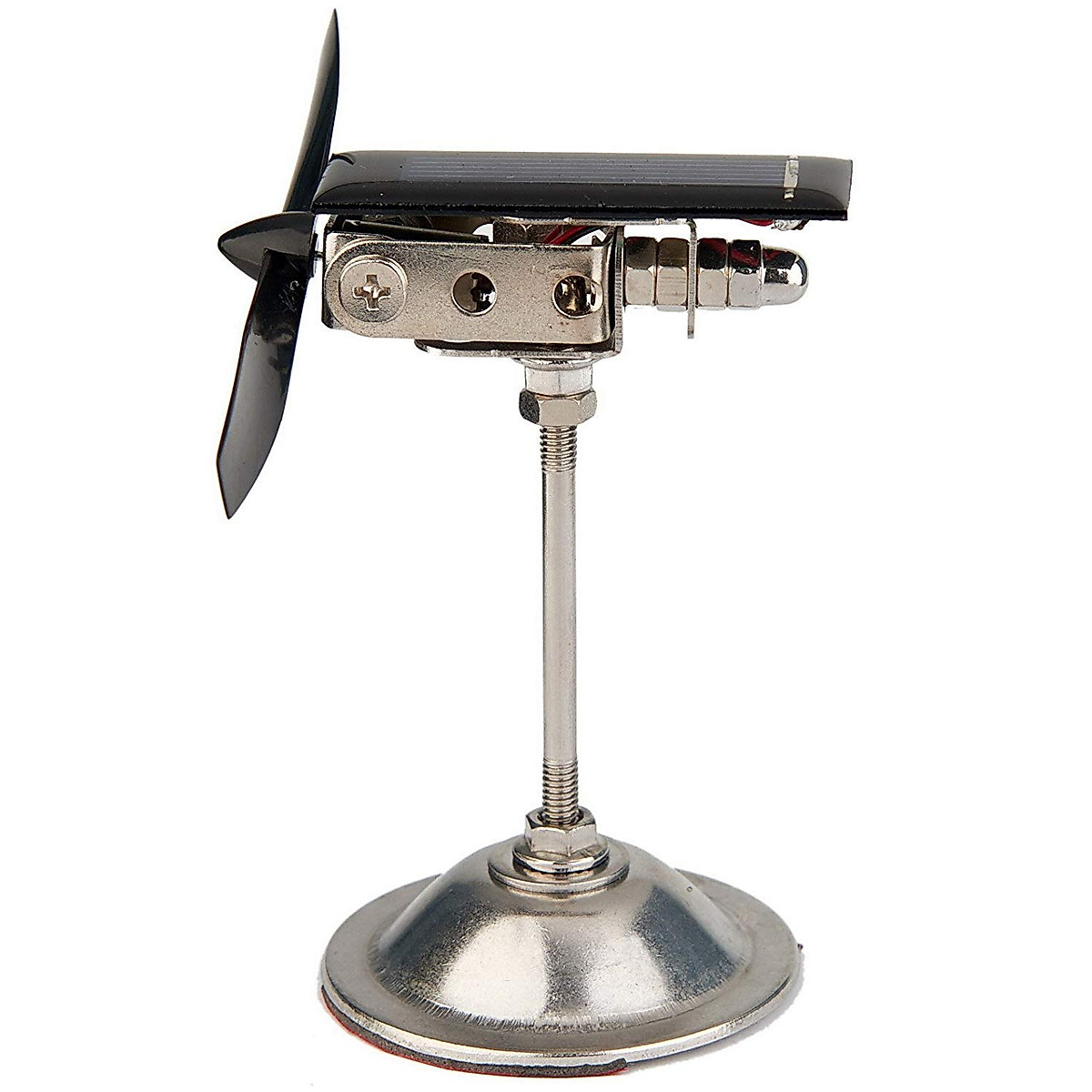 Sunnytech Solar Power Windmill Black Propeller Creative Solar Car Rotating Windmill Ornaments Dynamic Interior Decoration Science Home Office Toy for Desk Physics Toy Solar Car Decoration WJ154