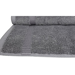 SALBAKOS Genuine Premium Organic Turkish Cotton Hotel and Spa Hand Towels, 700 GSM, 16”x30”, Gray (Hand Towels - Qty 6, Gray)