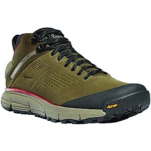 Danner Trail 2650 Gore-Tex Mid 4" Waterproof Hiking Shoes for Men - Suede and Textile Upper with Comfort Footbed, EXO Heel System & Traction Outsole, Dusty Olive - 7 D