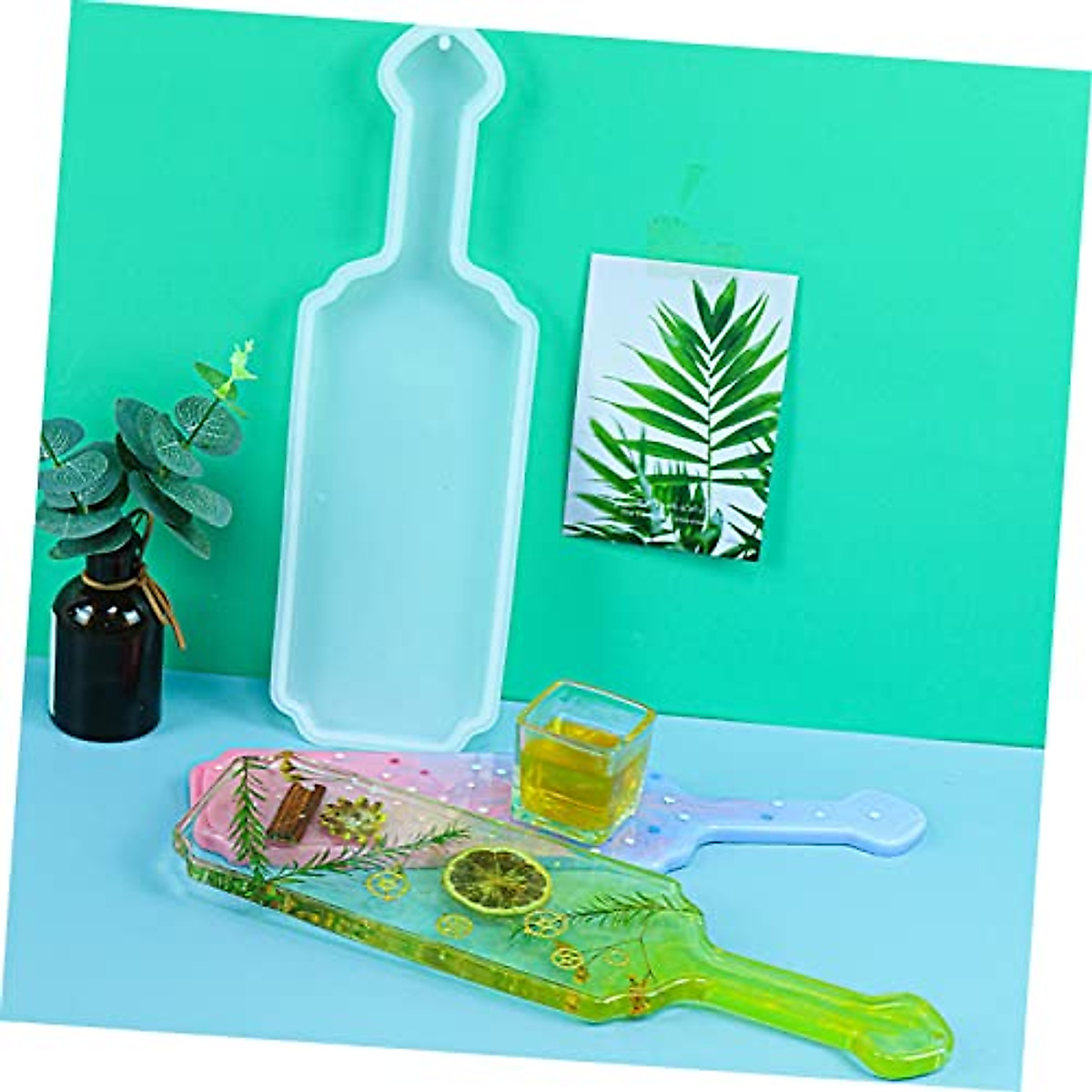 Didiseaon Paddle Mold Resin Molds Silicone Molds for Resin Decorative Trays Epoxy Tray Molds Beer Flight Paddle Silicone Plate Paddle Shaped Tray Mold Silicone Paddle Shaped Tray Mold Epoxy