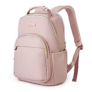 LIGHT FLIGHT Laptop Backpack for Women Computer Bag 15.6 Casual Notebook Back packs for Work Travel Business Trip College, Practical Gift for Women and Family Pink