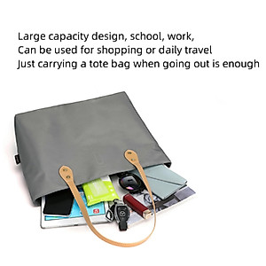 Large Tote Bag for Women, Waterproof Nylon Tote Bag, Lightweight Handbags Shoulder Bags,Work,Shopping Daily Use (Navy)