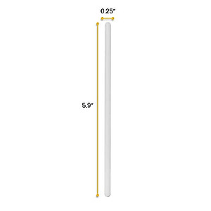EISCO 12PK Polypropylene Stirring Rods, 5.9" - Rounded Ends, 6mm Diameter - Excellent for Laboratory or Home Use - Chemical & Heat Resistant Plastic