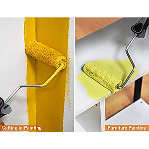 ROLLINGDOG 20PC 18 Inch Paint Roller Kit - 18 Inch Paint Roller Frame,2 to 3.2 Ft Extension Pole,Paint Bucket with Liners,18 Inch Microfiber Paint Roller Sleeves(Pack of 2),4 Inch Roller Covers