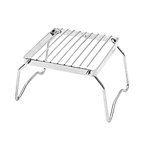 LIOOBO BBQ Grill Rack Steel Grill Grate Portable Camping Grill Barbecue Grill for Backpacking Hiking Picnics Fishing