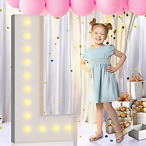4FT Marquee Letters, Marquee Light Up Letters Mosaic Letter for Balloons for Birthday Wedding Engagement Party Backdrop Decor, Large Marquee Letters for Party Decoration Arch Kit Decorations Letter L
