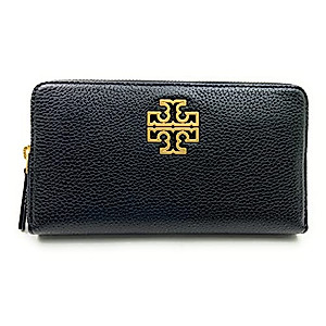 Tory Burch Women's Leather Britten Zip Continental Wallet (Black)