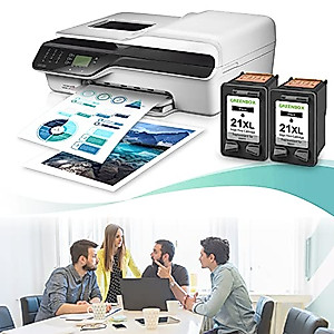 GREENBOX Remanufactured 21XL High-Yield Ink Cartridge Replacement for HP 21 21XL C9351AN for Deskjet F4180 F2210 D1560 D1530 D1420 D1520 3915 Officejet 4315 J3680 PSC 1410 FAX 3180 Printer (2 Black)