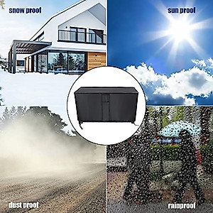 Kingling Deck Box Cover, Outdoor Storage Box Cover for Keter XXL 230 Gallon Deck Box Waterproof Outside Storage Bench Deck Boxes Covers Black (58" L x 33" W x 34" H)