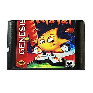 Retro Game Ristar 16 Bit MD Game Card For Sega Mega Drive For Sega Genesis (Black)