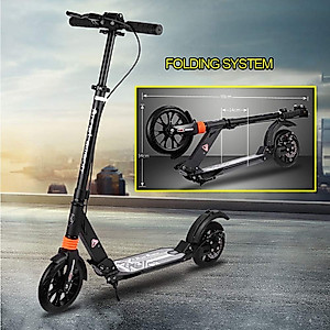 SZNWJ ygqtbc Kick Scooter for Adults, Teens | Foldable, Lightweight w/Wheel Bearings | Height-Adjustable, Max Load (Color : White)