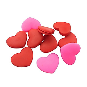 6 Pcs Tennis Vibration Dampeners Heart Shape Silicone Tennis Racquet Shock Absorbers Tennis Racket Vibration Tennis