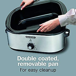 Proctor Silex Commercial 18 Quart Roaster Oven, Food Warmer, Stainless Steel, 120V (32921)