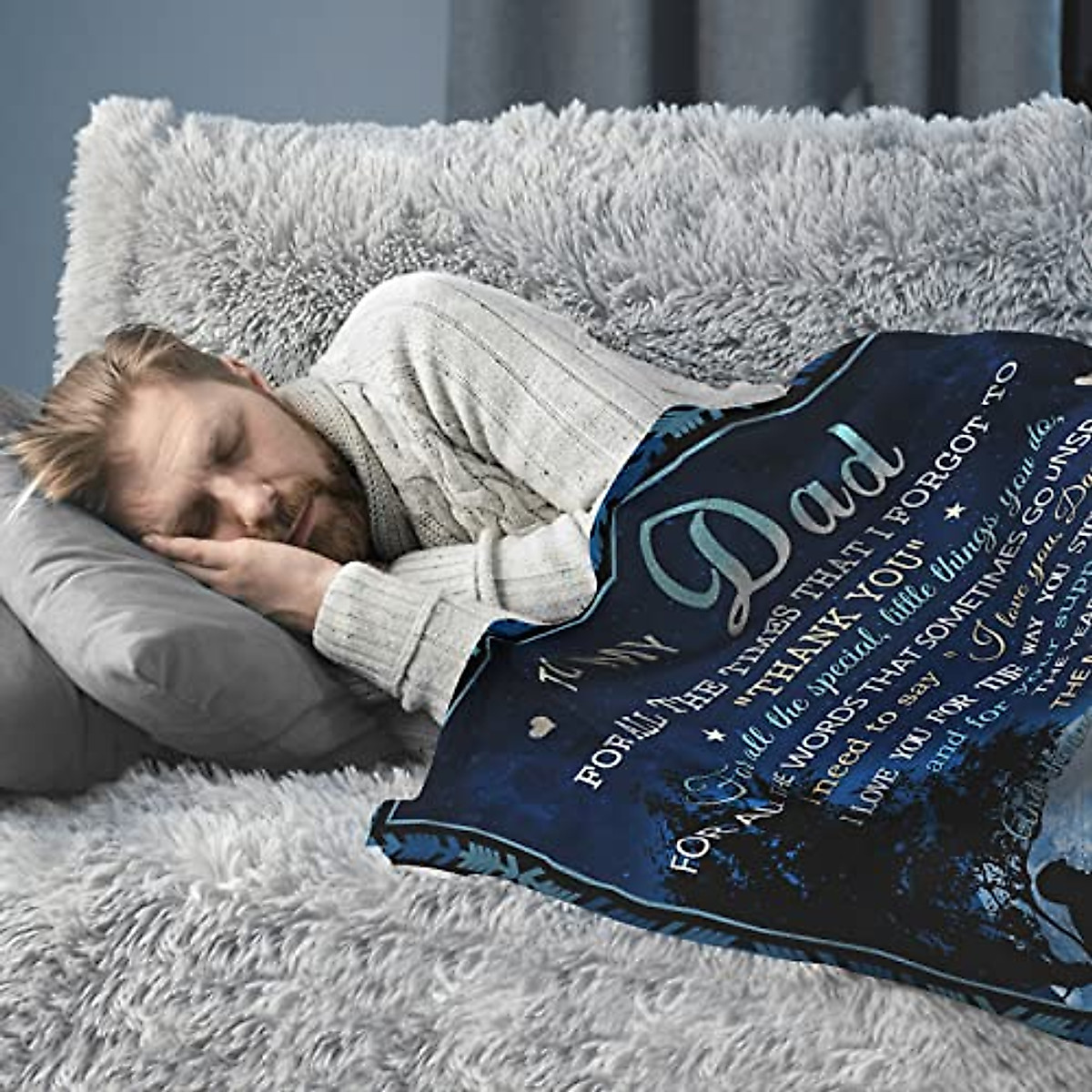 Wisegem Dad Gifts from Daughter - Dad Blanket from Daughter 50"x40" - Birthday Gifts for Daddy - Gifts for Dad Who Wants Nothing - Father Gifts - Best Dad Ever Present Ideas