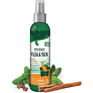Vet's Best Flea & Tick Spray | Plant-Based Flea and Tick Treatment for Dogs | Certified Natural Oils | 8 Ounces