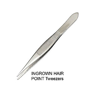 Luxxii (1 Pcs) Scissors Shaped Eyebrow Straight Tip (3 Pcs) Tweezers Clip Set - Flat, Slant, Point Tip Tweezers Hair Plucker for Hair and Eyebrows Personal Care (Silver Tone)