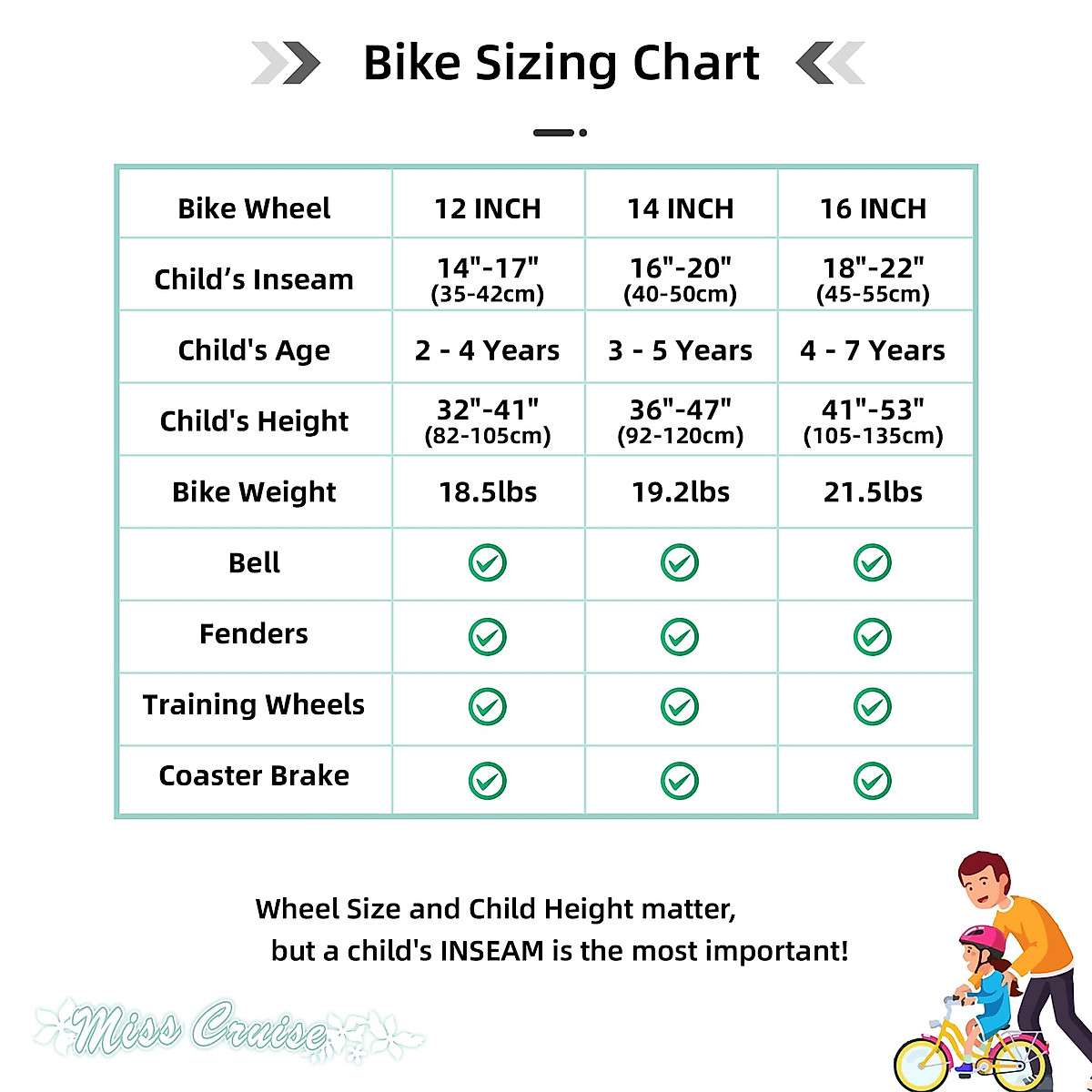 JOYSTAR 12 Inch Kids Bike with Training Wheels for Ages 2-4 Years Old Girls Bike Toddler Bike Beach Cruiser Kids Bicycle Green