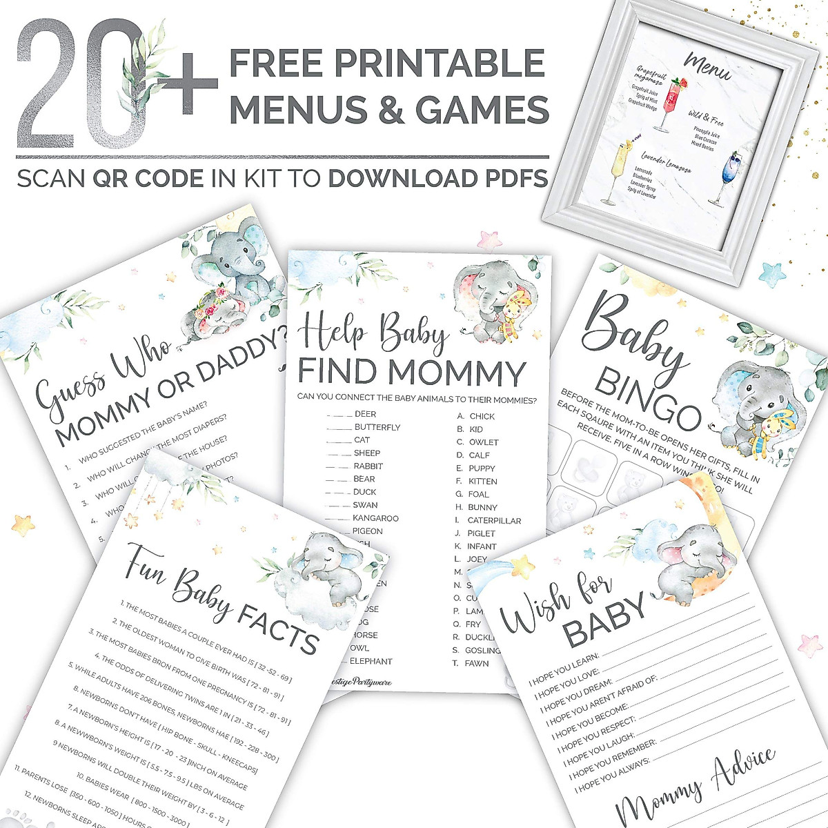 PRESTIGE Mimosa Bar Supplies | Brunch Decorations & Mimosa Bar Kit, Christmas Party Supplies w/ Bubbly Bar Sign & Banner Set, Holiday Bridal Shower Decor & Merry Christmas Birthday Decorations (XMAS)