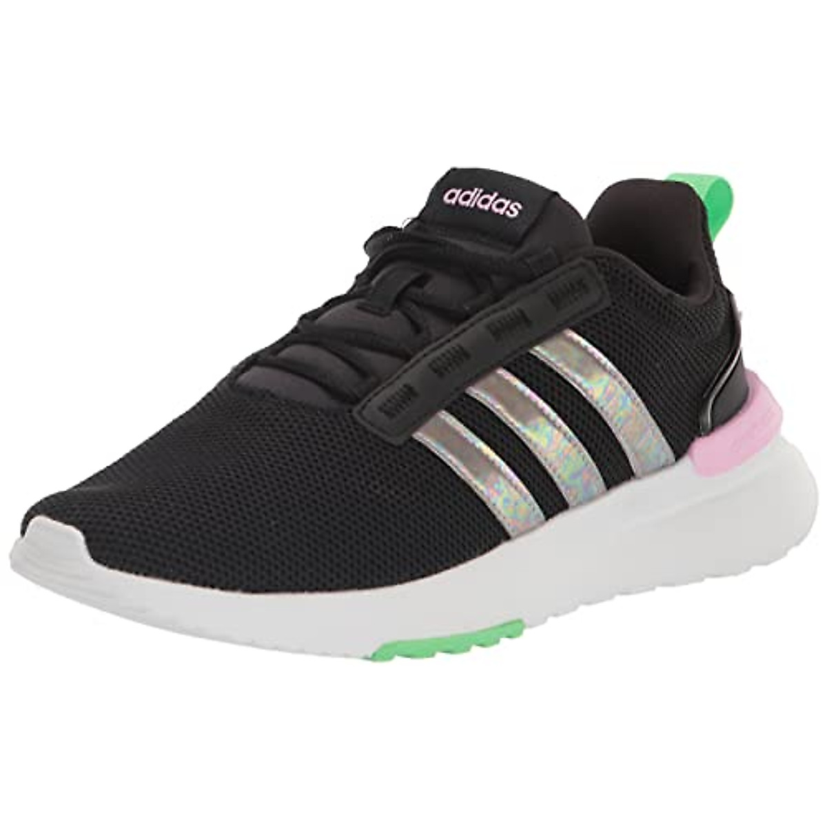 adidas Racer TR21 Running Shoe, Core Black/Core Black/Beam Green, 4 US Unisex Big Kid