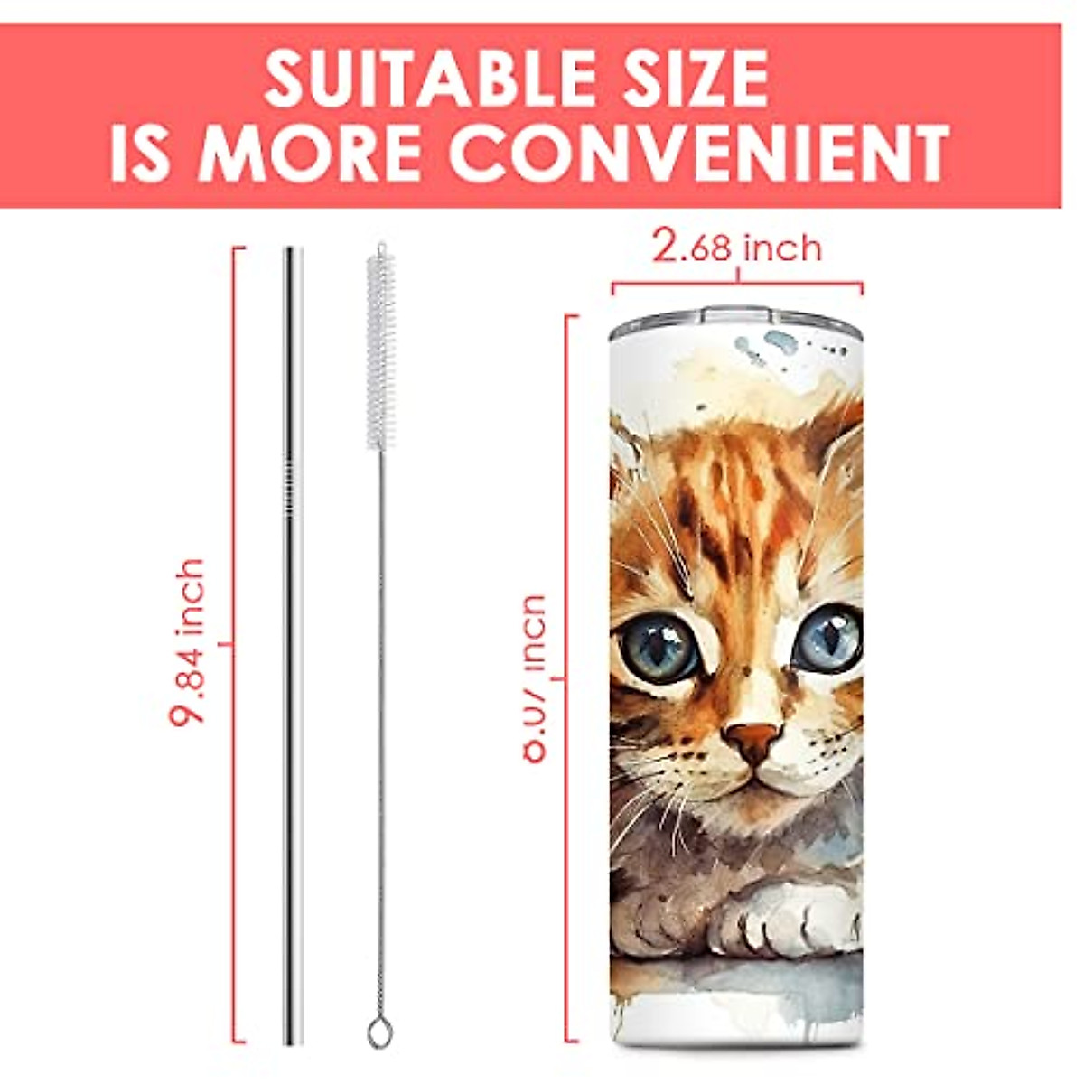 Deitybless Sublimation Tumblers bulk 20 oz Skinny,Stainless Steel Double Wall Insulated Straight Sublimation Tumbler Cups Blank White with Lid, Straw,Polymer Coating for Heat Transfer