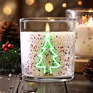 Moasitn Christmas Candles with Led Light, Christmas Scented Candle Soy Candles for Home & Winter Holiday Decor, Christmas Candles Gift for Women and Men (9oz)