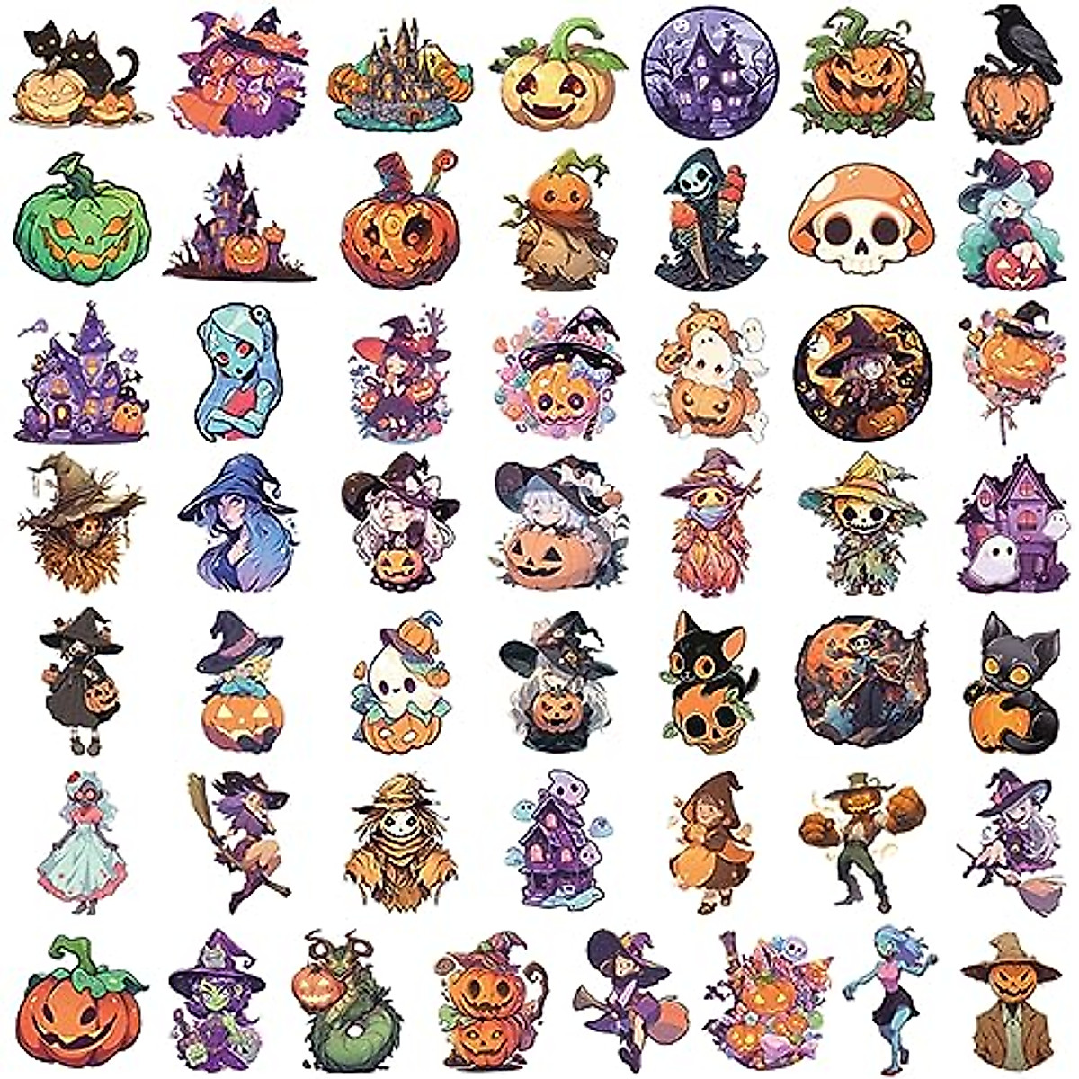 Halloween Stickers for Kids, 100PCS Waterproof Vinyl Stickers for Water Bottles, Notebooks, Laptops, Phone Cases, Decorative Gifts for Teen Girls