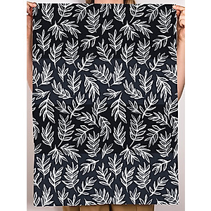 CENTRAL 23 Black Wrapping Paper - 6 Sheets Gift Wrap - Botanical Leaves - All Occasion Wrapping Paper - Eco - Comes With Fun Stickers