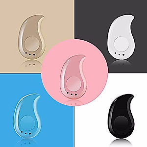 PUOX S530 Single Ear Bluetooth Headphones, Mini Stealth Wireless Headphones, Stereo Open Ear Sport Earbuds for All Smartphones (Black/White/Beige/Blue/Pink)