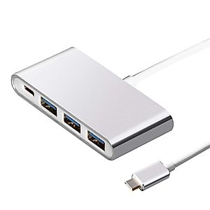 USB C hub HDMI Adapter, 4 in 1 Type C hub, 100W Power Supply, USB3.0 * 3+Type-C Interface, Suitable for MacBook Air, MacBook Pro, XPS, etc.