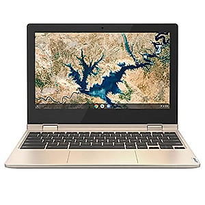 Lenovo Flex 3 2-in-1 Chromebook Laptop, 11.6" HD Touchscreen, Intel Celeron N4020 CPU, 4GB RAM, 96GB Storage(32GB eMMC + 64GB Card), WiFi, Bluetooth, Webcam, Chrome OS, Almond | TGCD Bundle