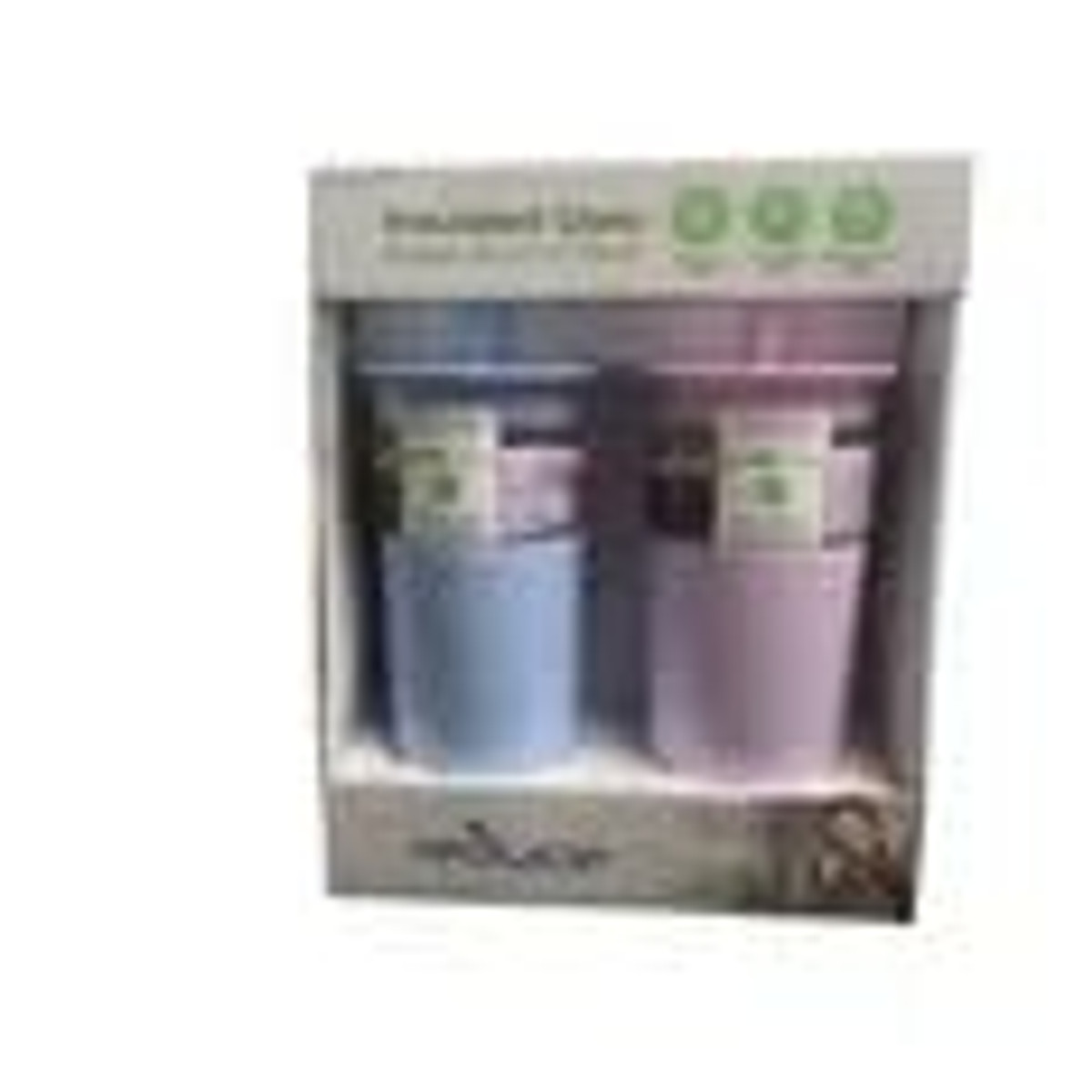 REDUCE Aspen Insulated Glass Tumbler, 20 Oz, 2-Pack (Glacier Blue/Lilac Bud)