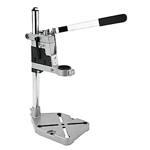 LuckyHigh Single Hole Adjustable Drill Press Stand 1 Mounting Hole Universal Bench Clamp Drill Press Table Workbench Repair Tool with Aluminum Base