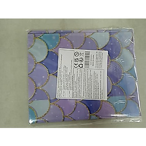 4 Pcs Mermaid Tablecloths, Mermaid Birthday Table Covers, Rectangular Mermaid Ocean Sea Fish Scales Table Cloths for Girls Under the Sea Baby Shower Mermaid Party Supplies, 51 x 86 Inch (Mermaid)