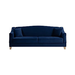 Serta Sophie Navy Velvet Convertible Sofa