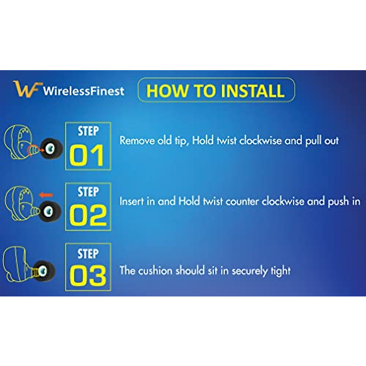 3X Pair Memory Foam Eartip Ear Bud Replacement for Sony True WF-1000XM4, WF-1000XM3 WF-XB700 Headset Headphone Earpad Cushion, No Silicone Ear Tip Pain, Anti-Slip, Fit in Charge Case (Size: Medium M)