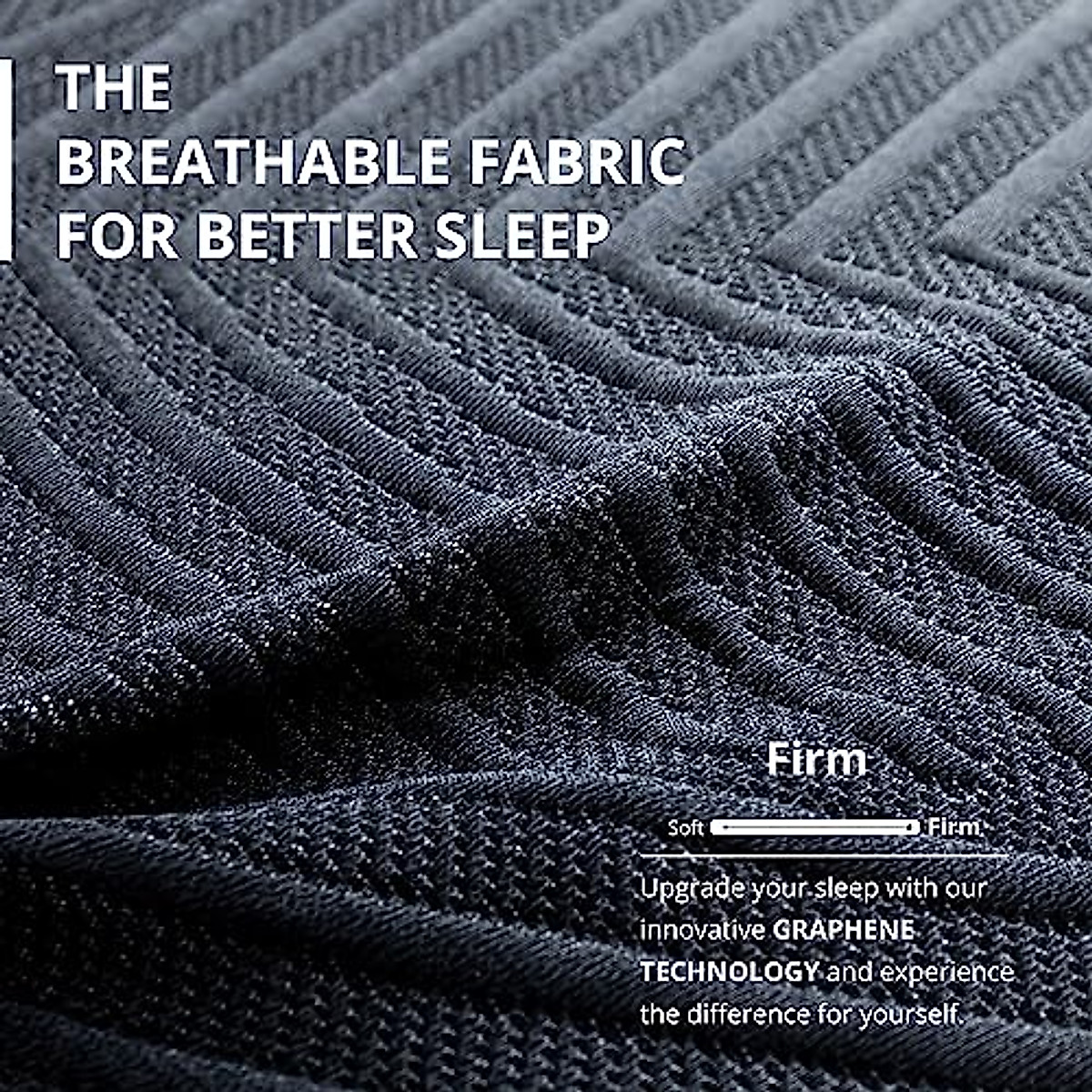 EGOHOME 14 inch Firm King Mattress, Memory Foam Mattress with Cooling Cover, Bed in a Box, CertiPUR-US Certified, Breathable and Supportive, Made in USA, 76”x80”x14” Black